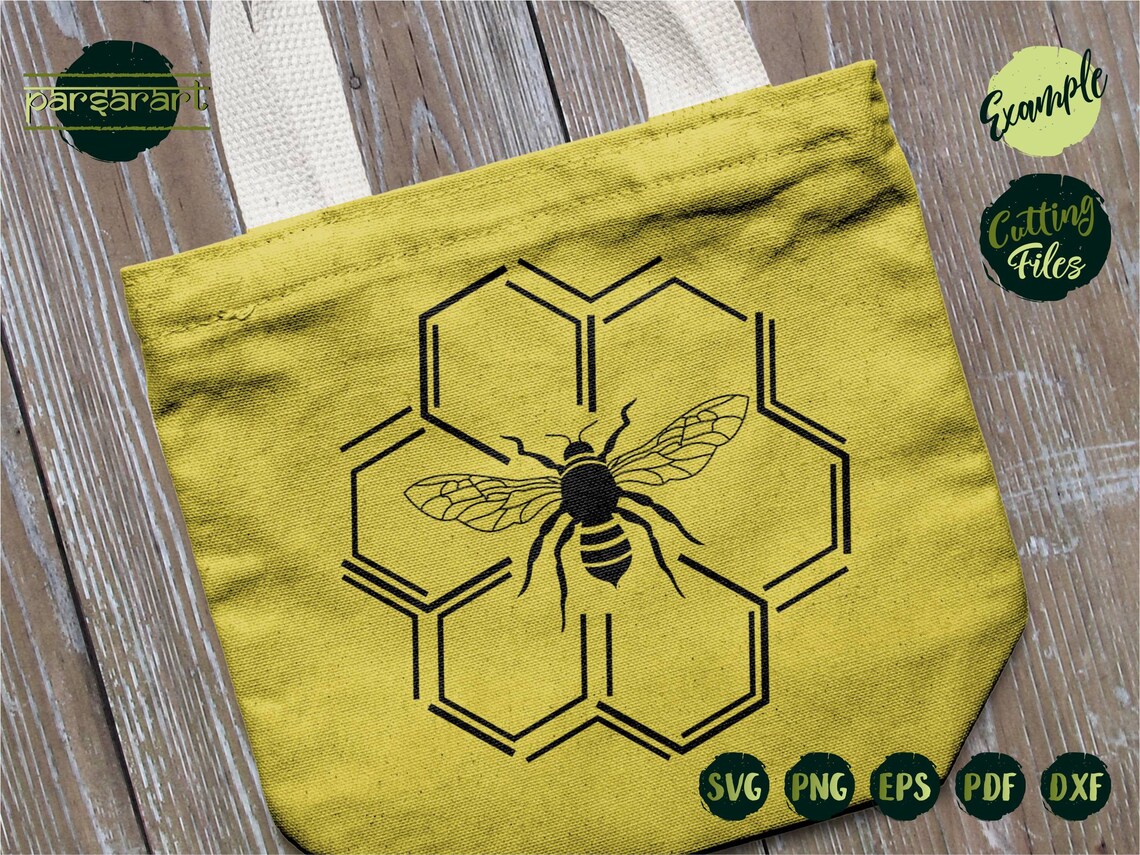Bee SVG Bee Clipart Honeycomb SVG Honey Bee SVG Hexagon - Etsy