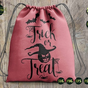Trick or Treat SVG Halloween SVG Spider Web Clipart Spooky Bat Witch ...