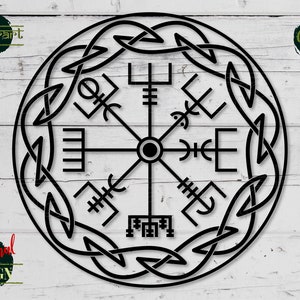 Vegvisir SVG, Viking Symbol SVG Nordic Compass Clipart Pagan Valhalla ...