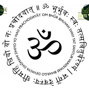 Mantra SVG, Om Gayatri Mantra SVG, Sanskrit Clipart, Yoga SVG, Mandala ...