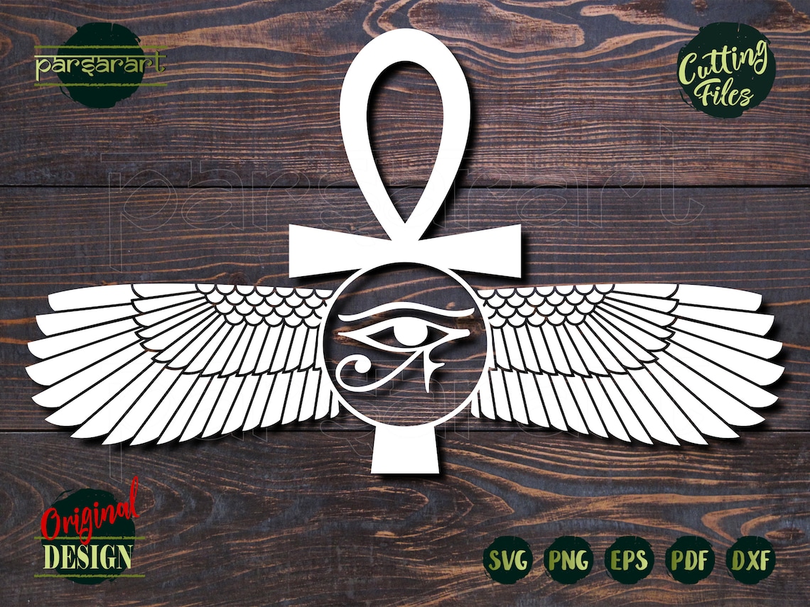 Ankh Cross SVG Pharaonic Wings SVG Egyptian Symbol SVG Eye of - Etsy