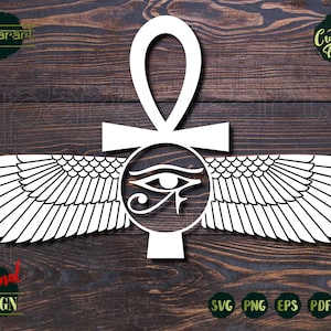 Ankh Cross SVG Pharaonic Wings SVG Egyptian Symbol SVG Eye of Horus ...