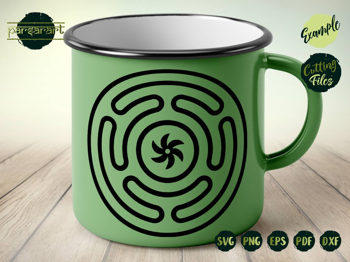 Hecate's Wheel SVG, Triple Goddess SVG Wicca Clipart Greek Symbol Moon ...
