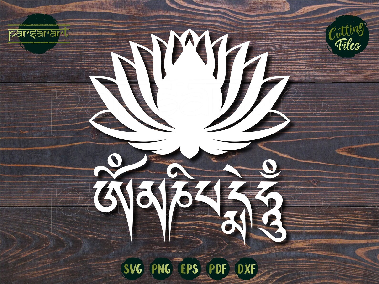 Lotus Flower SVG, Om Mani Padme SVG Mantra SVG Buddhist Clipart Yoga ...