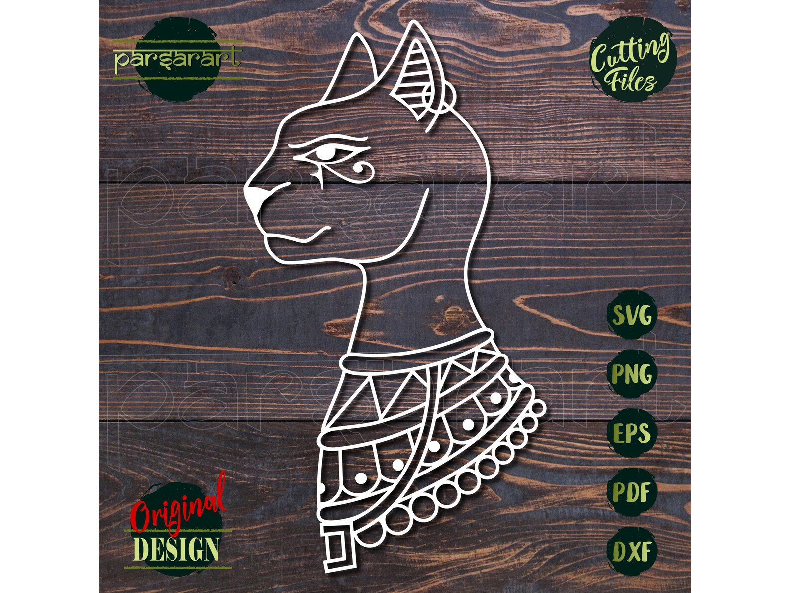 Bastet SVG Egyptian God SVG Cat Goddess Hieroglyphs Egypt Eye Vector ...