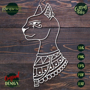 Bastet SVG Egyptian God SVG Cat Goddess Hieroglyphs Egypt Eye Vector ...