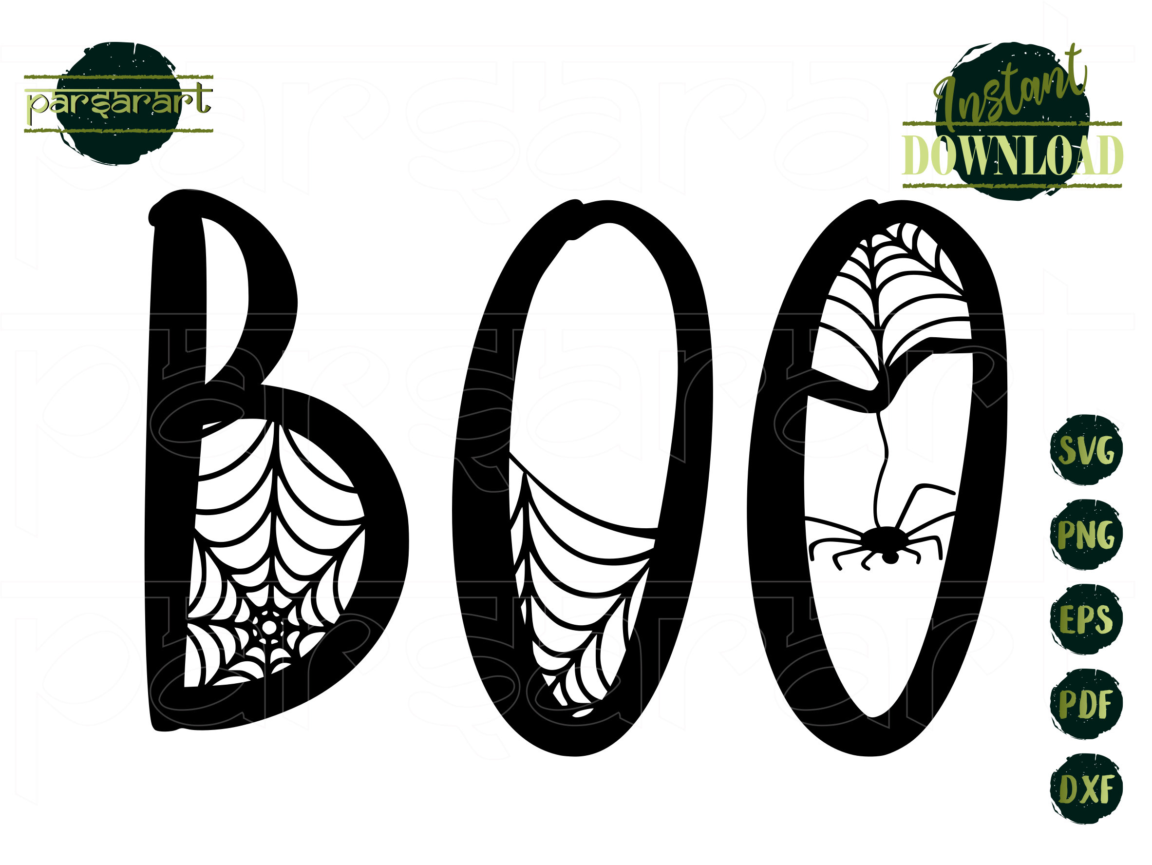 Halloween SVG BOO SVG Boo Clipart Spider Svg Spider Web - Etsy