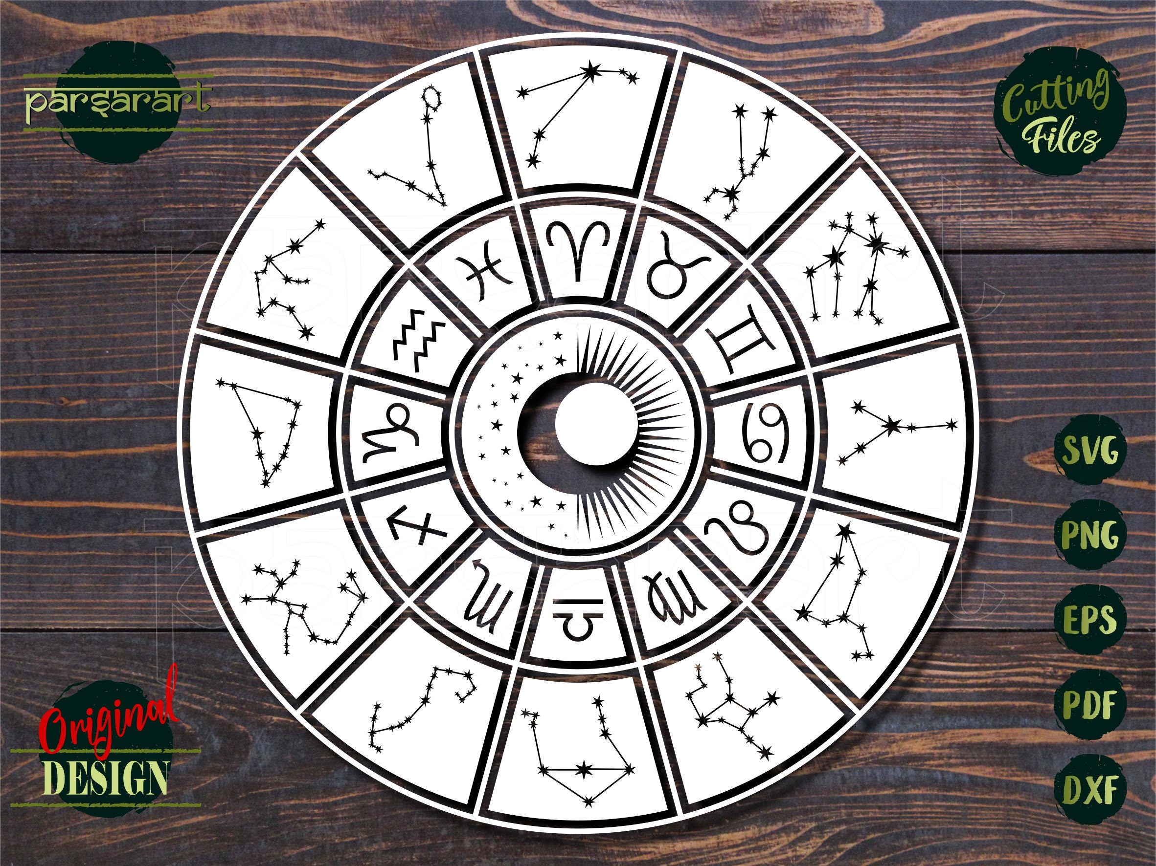 Zodiac Signs SVG Astrology Symbols SVG Star Map Clipart - Etsy