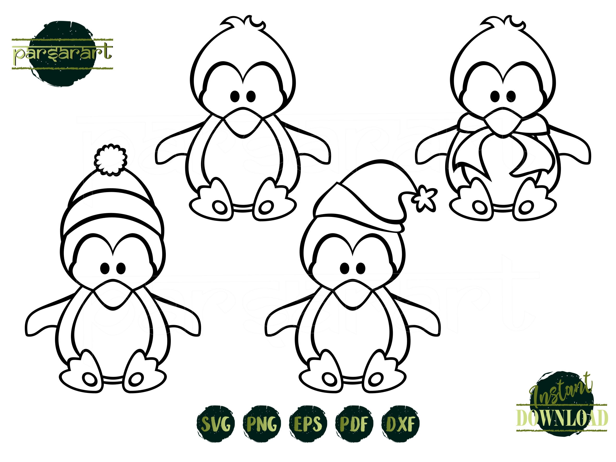 Penguins SVG Bundle Winter Penguins SVG Penguin Christmas - Etsy