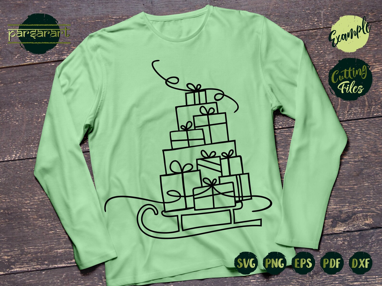 Sled SVG Gift Boxes SVG Sleigh SVG Sledge Winter Clipart - Etsy