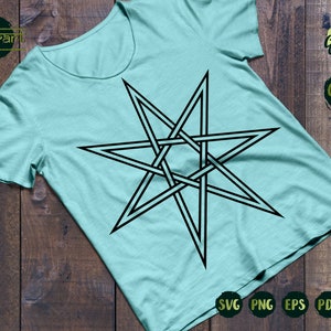 Faery Star SVG Heptagram SVG Fairy Wicca Blue Star Elven Seven Pointed ...