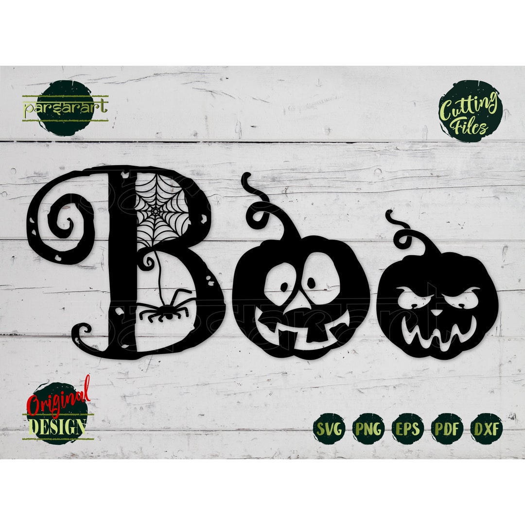 Halloween SVG BOO SVG Boo Clipart Pumpkins Svg Spider Web Template ...