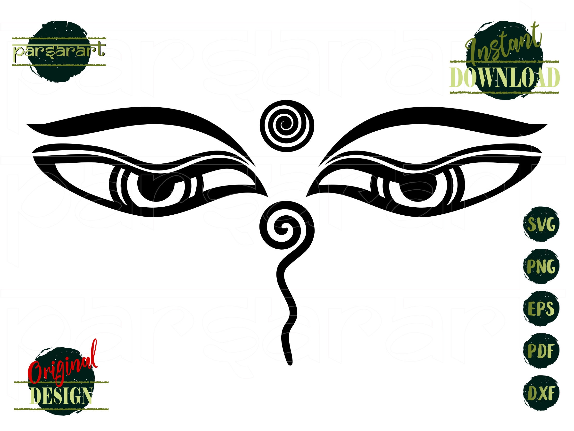 Buddha Eyes SVG Buddhist Symbol SVG Buddha Clipart Yoga - Etsy