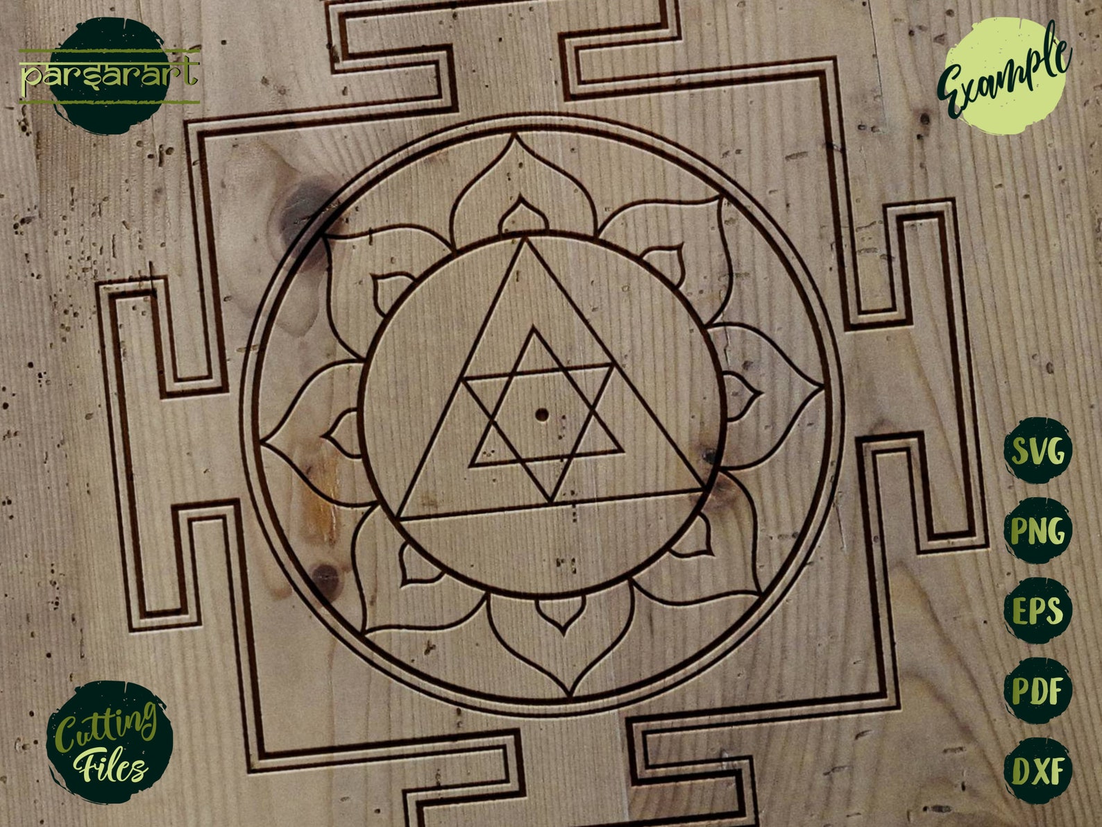 Ganesha Yantra SVG, Sacred Geometry SVG Chakra SVG Namaste Clipart Yoga ...