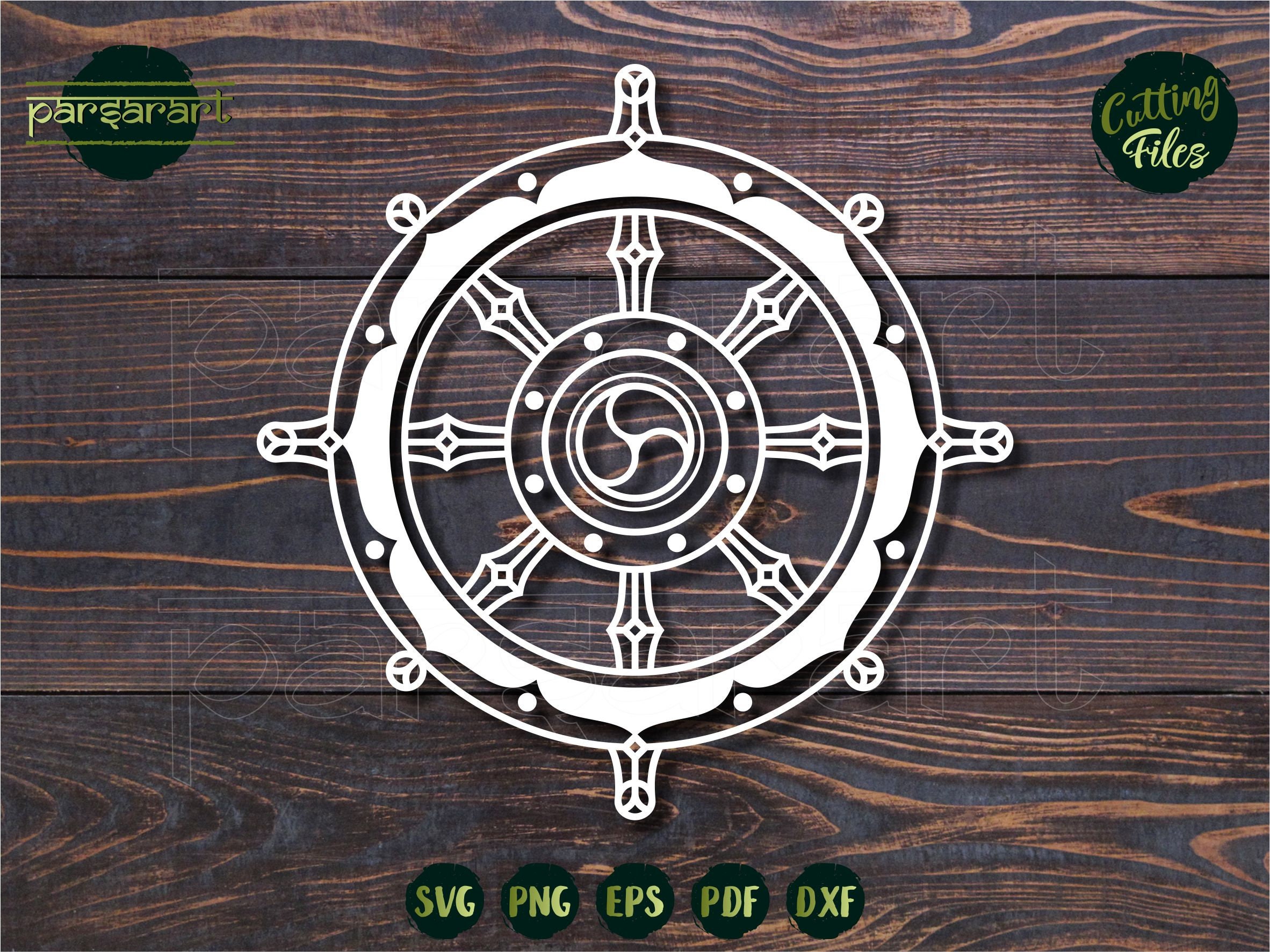 Dharma Wheel SVG Dharma Chakra SVG Buddhist Symbol Yoga SVG | Etsy