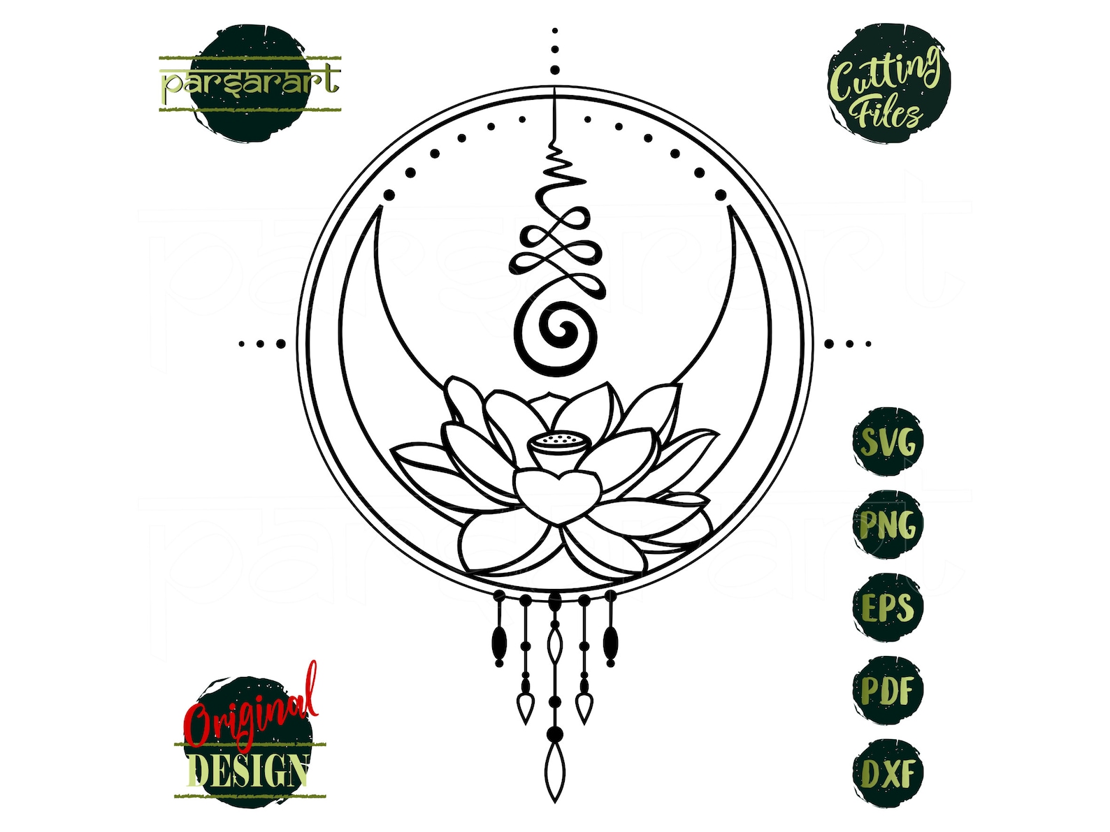Unalome SVG, Lotus Flower SVG Unalome Symbol Moon SVG Yoga Svg Namaste ...