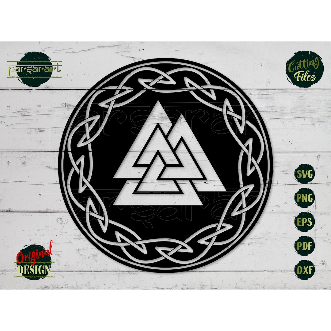 Valknut SVG, Viking Symbol SVG Nordic Symbol Clipart Pagan Valhalla ...