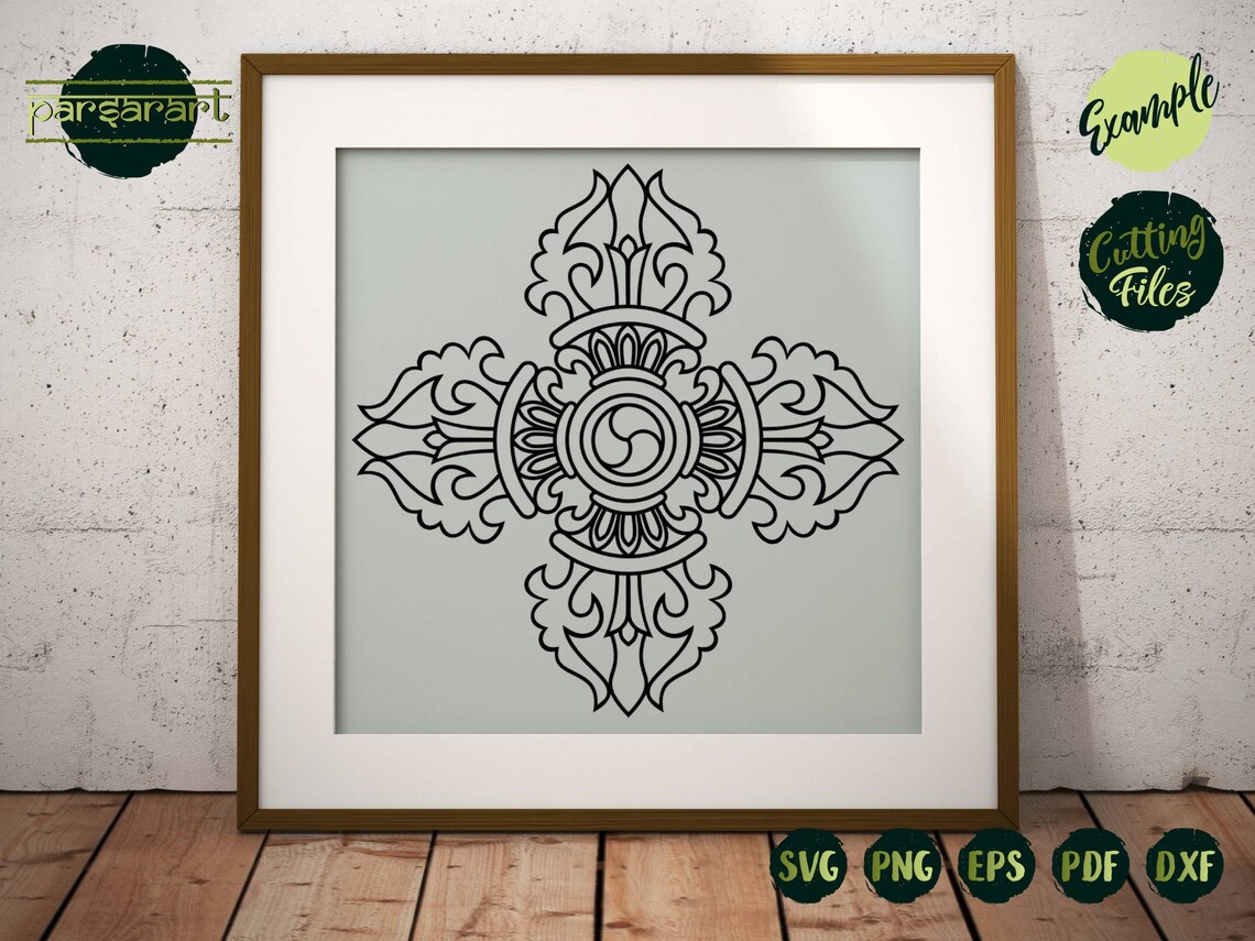 Vajra Pendant SVG Buddhist Symbol SVG Tibetian Clipart Yoga - Etsy