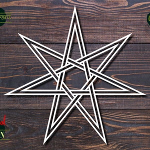 Faery Star SVG Heptagram SVG Fairy Wicca Blue Star Elven Seven Pointed ...