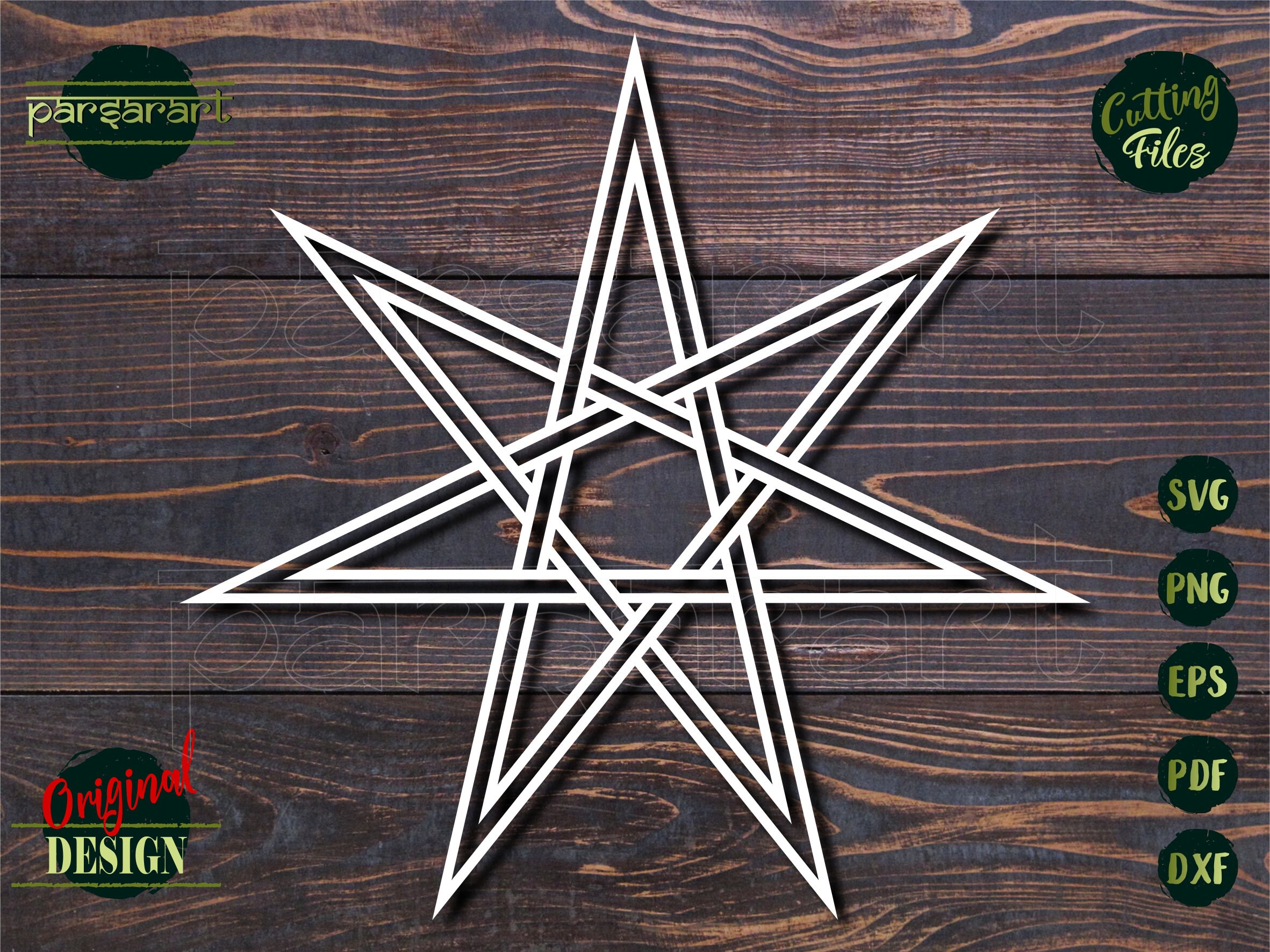 Faery Star SVG Heptagram SVG Fairy Wicca Blue Star Elven Seven - Etsy ...