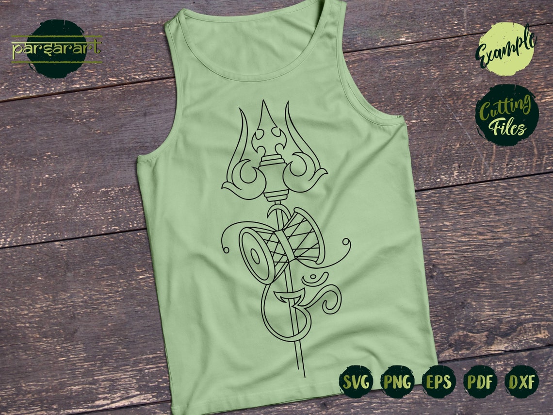 Trishul SVG, Lord Shiva Trishul Clipart Hindu SVG Om Namaste Indian God ...