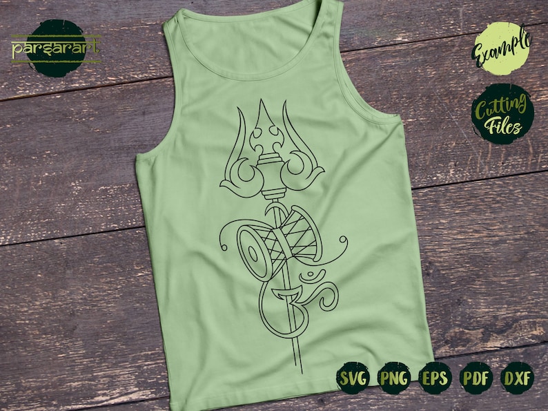 Trishul SVG, Lord Shiva Trishul Clipart Hindu SVG Om Namaste Indian God ...