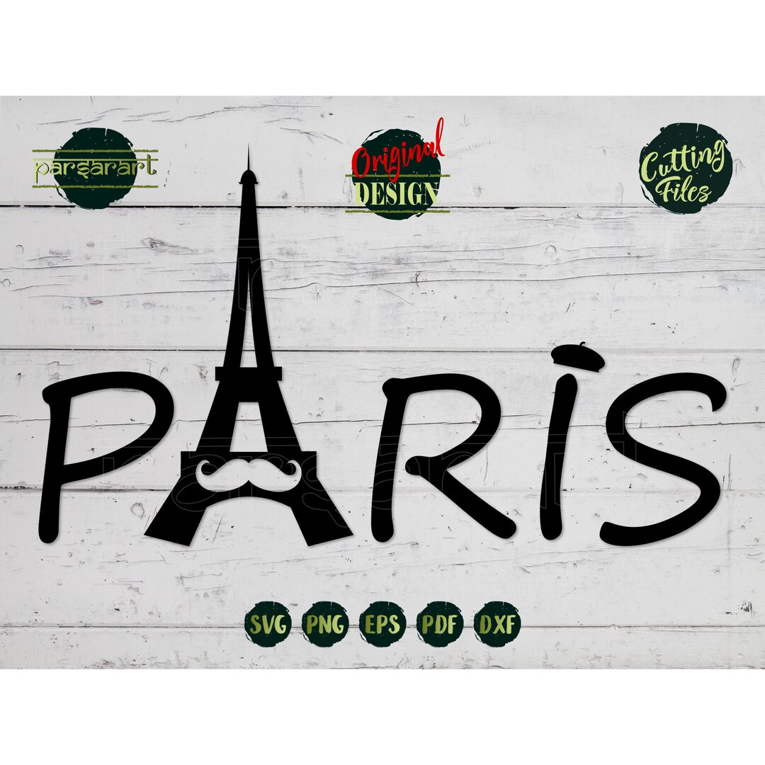 Paris SVG, Eiffel Tower SVG, Mustache Clipart, Beret SVG Bonjour France ...