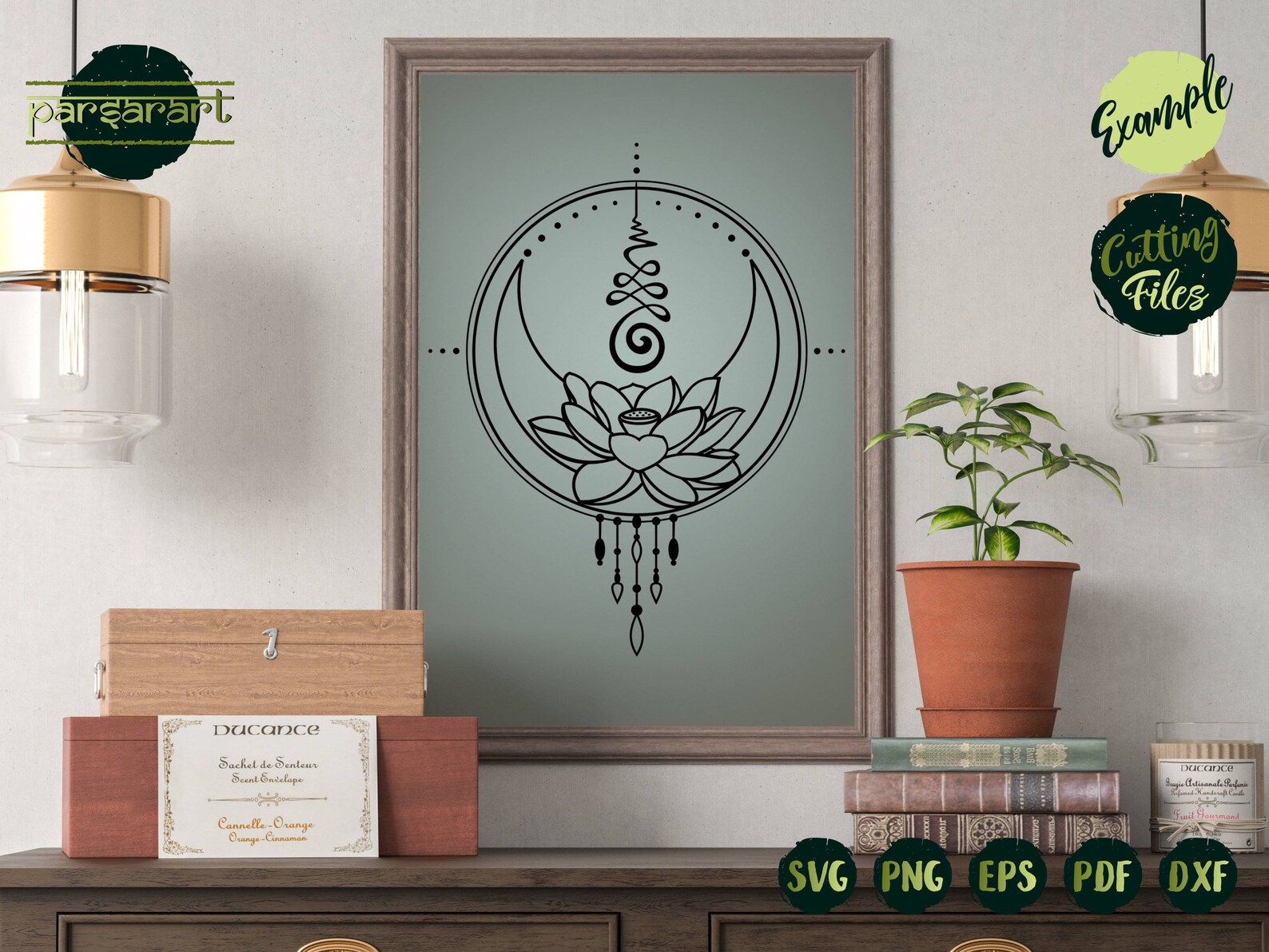 Unalome SVG, Lotus Flower SVG Unalome Symbol Moon SVG Yoga Svg Namaste ...