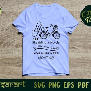 Life is Like Riding a Bicycle SVG, Bike SVG, Life Quote SVG, Bicycle ...
