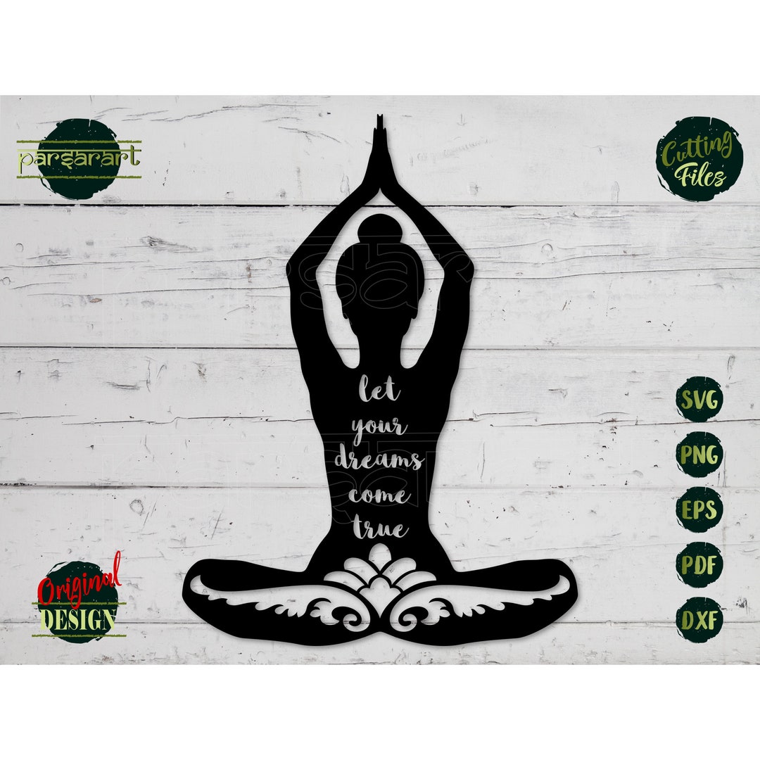 Meditation SVG, Positive Thoughts SVG Lotus Flower Svg Yoga SVG Namaste ...