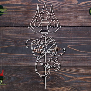 Trishul SVG, Lord Shiva Trishul Clipart Hindu SVG Om Namaste Indian God ...