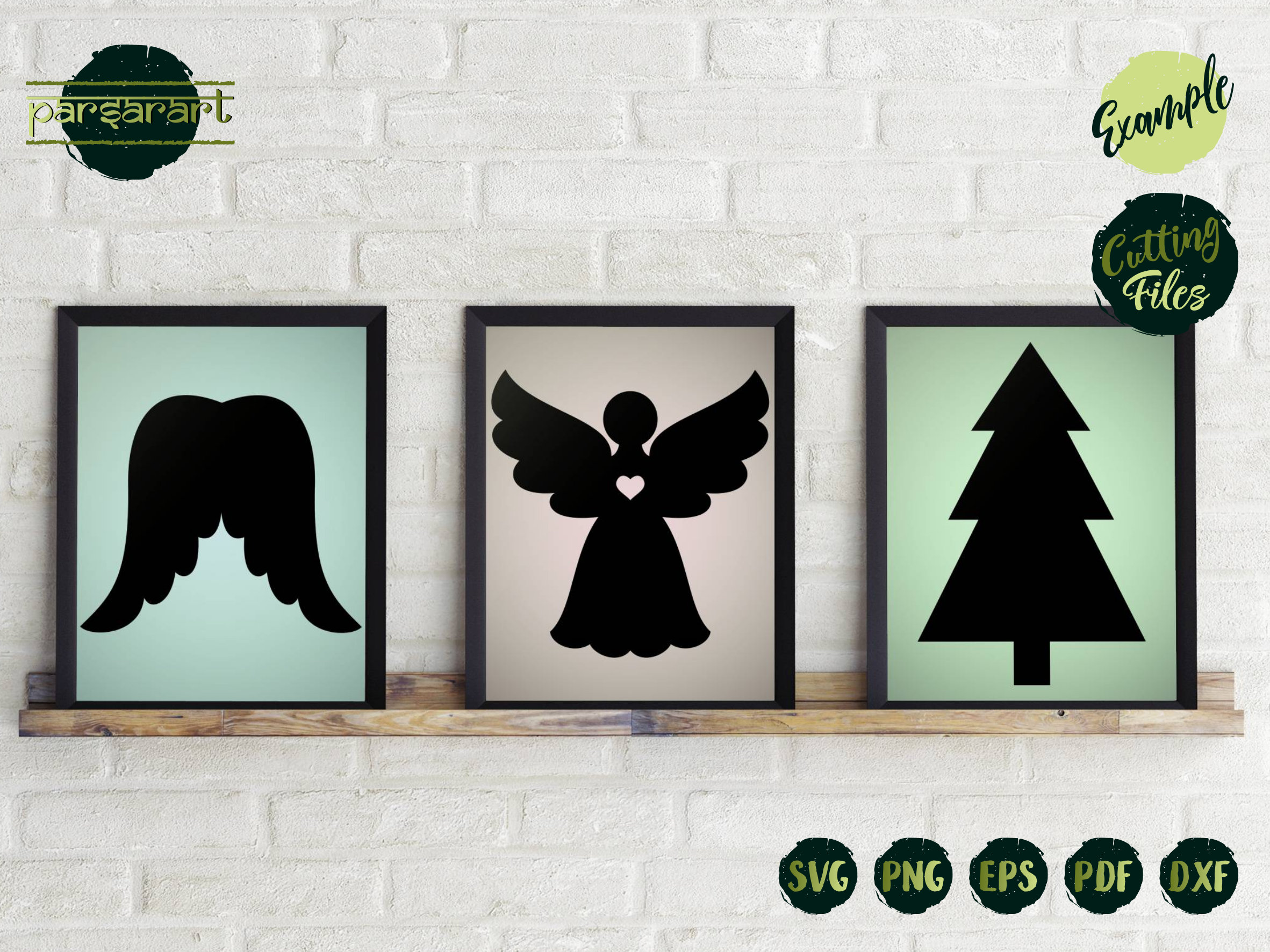 Christmas SVG Bundle Ornaments SVG Christmas Tree Angel Wing - Etsy
