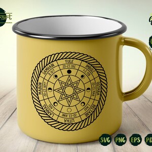 Wheel of the Year SVG, Celtic SVG Pagan Calendar Wicca Clipart Celtic ...