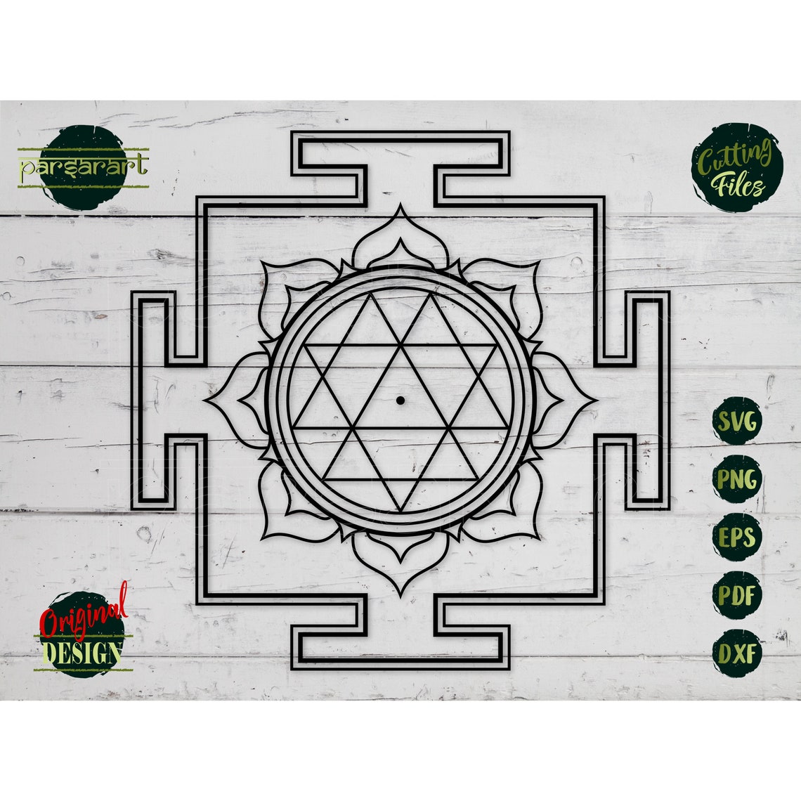 Durga Yantra SVG, Sacred Geometry SVG Chakra SVG Namaste Clipart Yoga ...