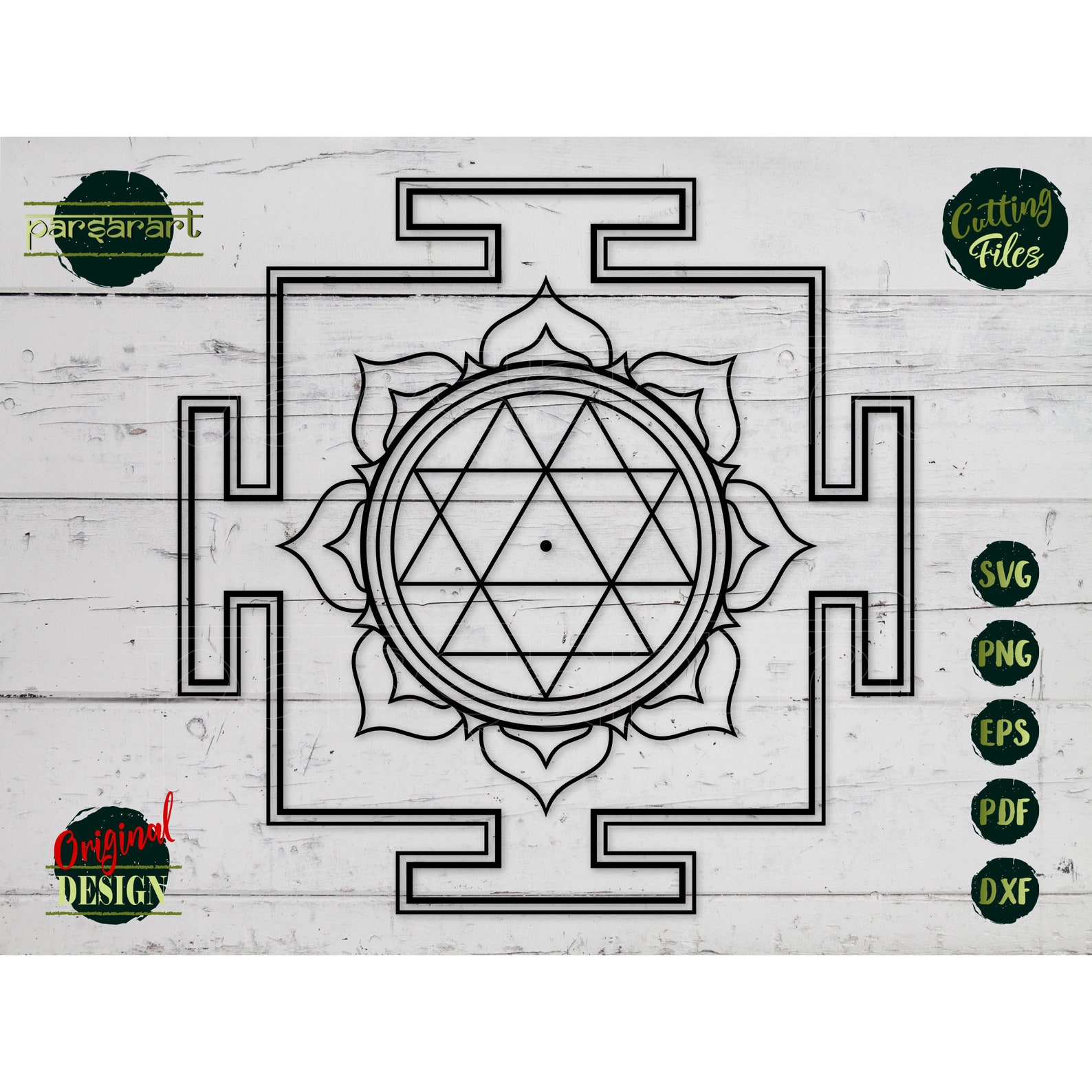 Durga Yantra SVG, Sacred Geometry SVG Chakra SVG Namaste Clipart Yoga ...