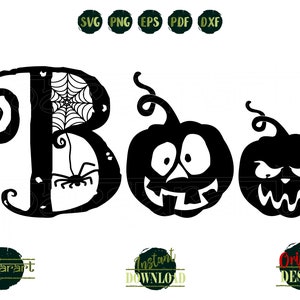 Halloween SVG BOO SVG Boo Clipart Pumpkins Svg Spider Web Template ...