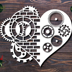 Steampunk Heart SVG Cogs SVG Steampunk Gears SVG Bricks Clockwork ...