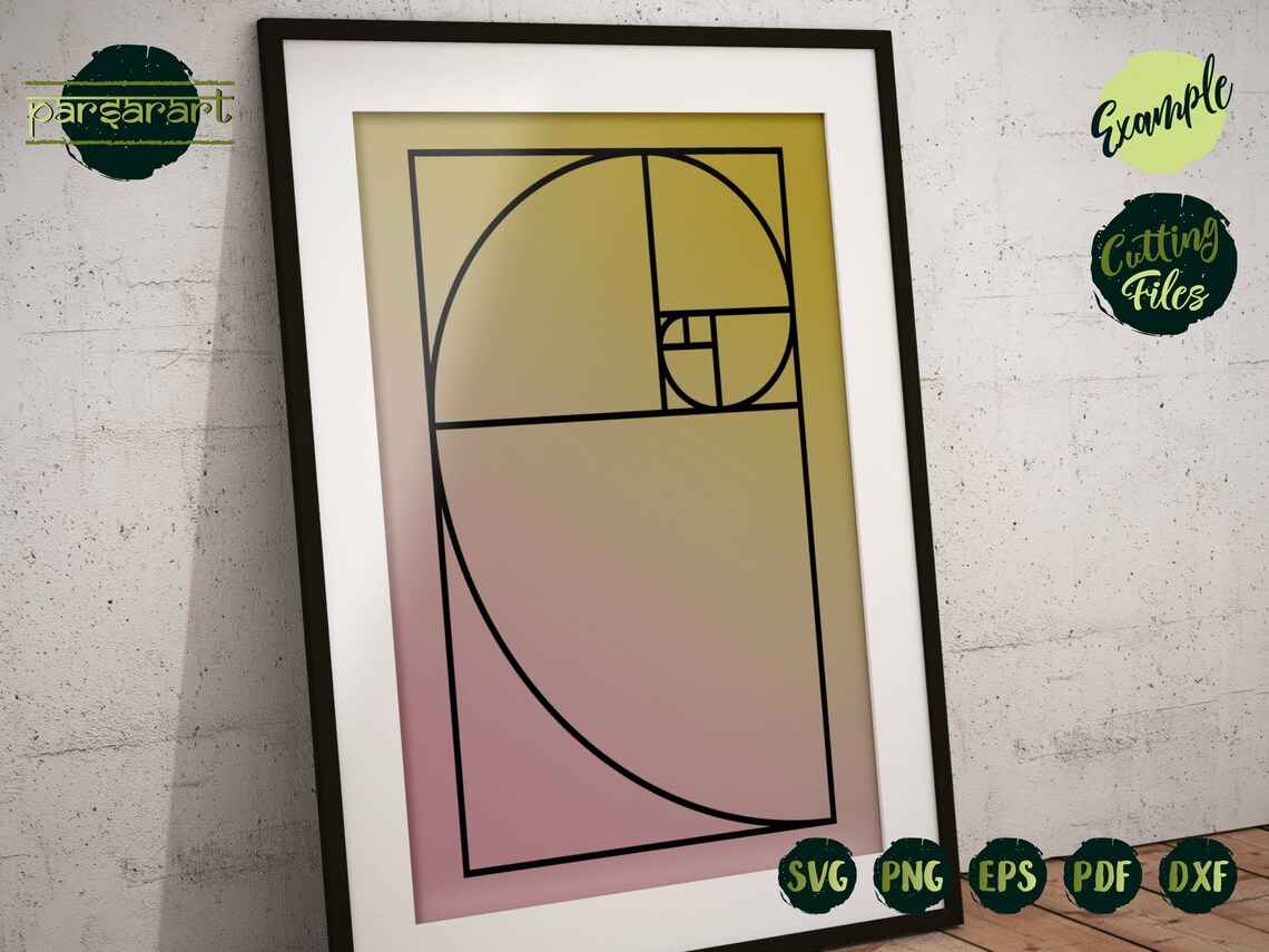 Fibonacci SVG Sacred Geometry SVG Golden Ratio SVG - Etsy
