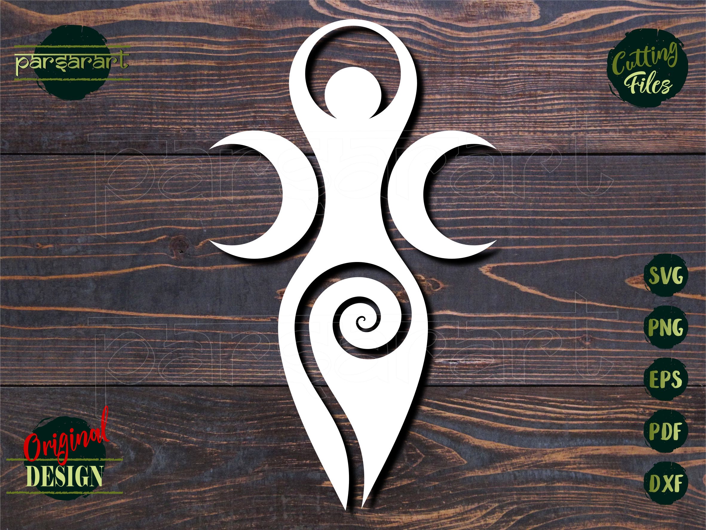 Spiral Goddess SVG, Celtic SVG Witchcraft Wicca Clipart Pagan Celtic ...