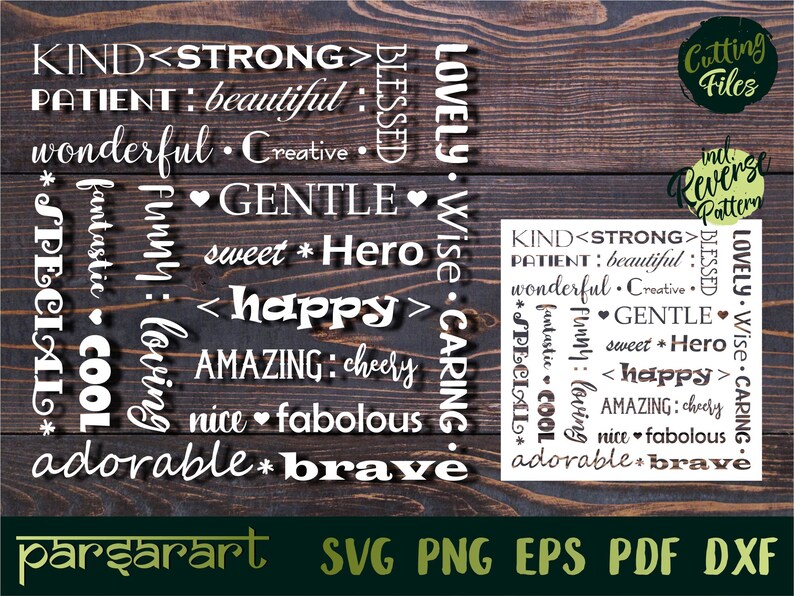 Typography SVG Typography Design Positive Words SVG | Etsy