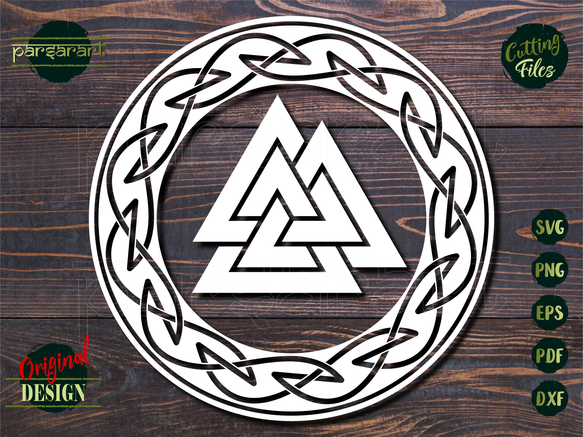 Valknut SVG, Wikinger Symbol SVG Nordisches Symbol Clipart Pagan ...