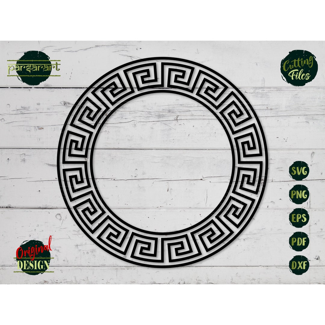 Greek Meander SVG, Greek Style Frame SVG Ancient Greek Pattern Clipart ...