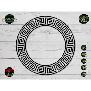 Greek Meander SVG, Greek Style Frame SVG Ancient Greek Pattern Clipart ...