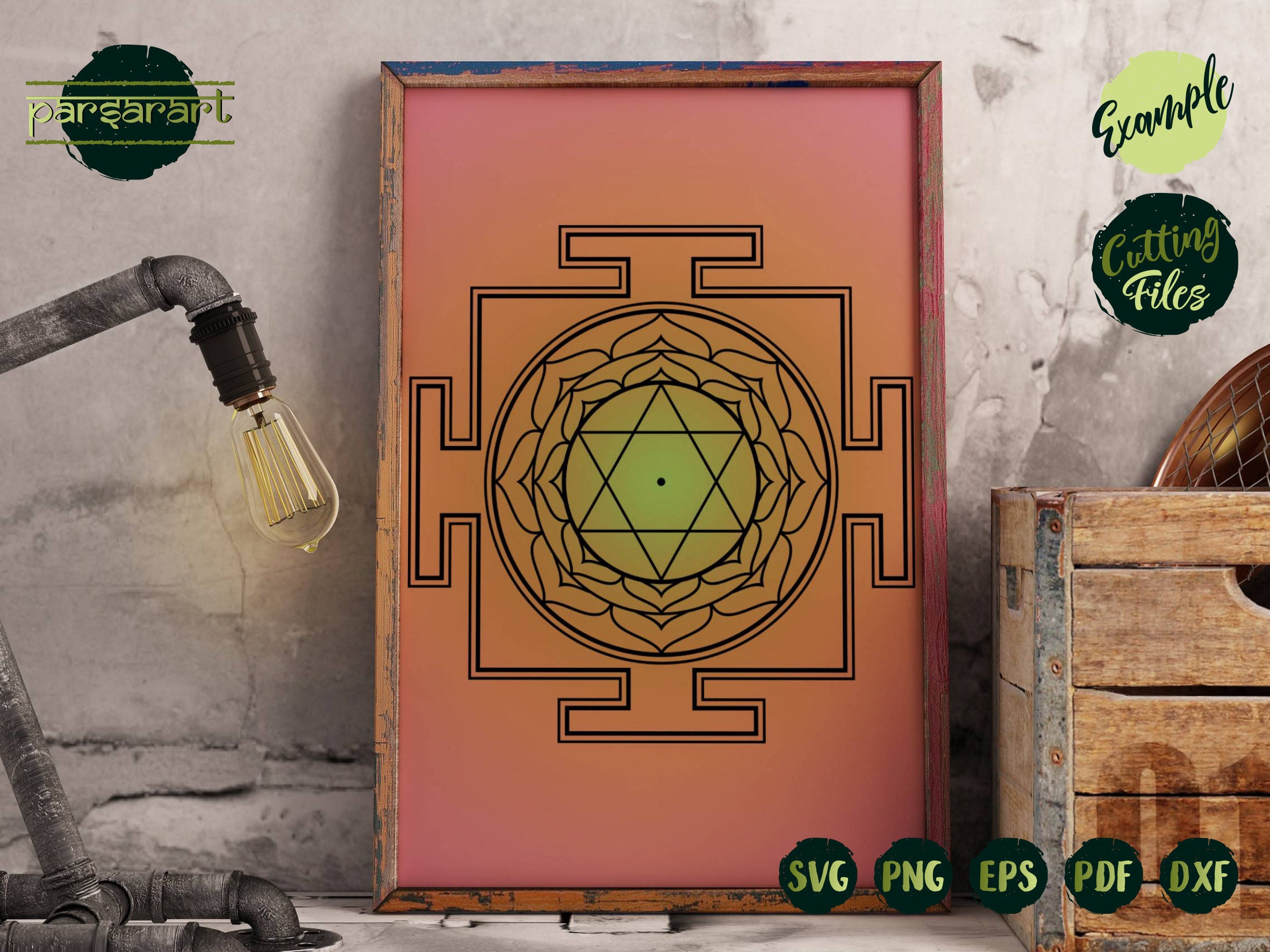 Bhuvaneshwari Yantra SVG, Sacred Geometry SVG Chakra SVG Namaste Vector ...