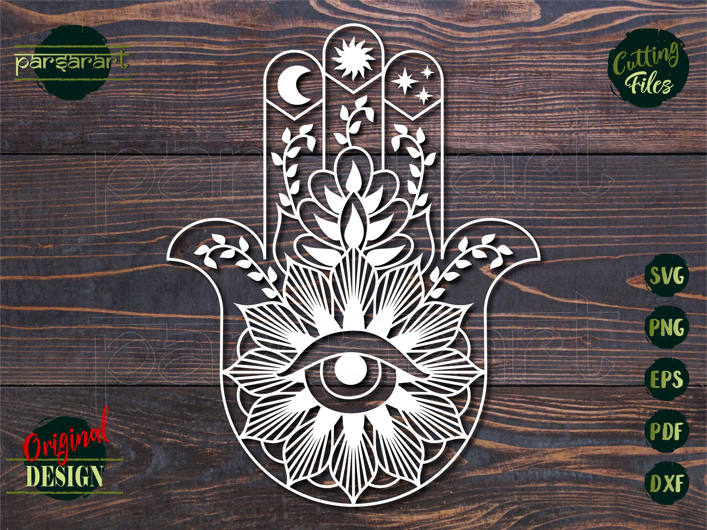 Hamsa Hand SVG Hand of Fatima SVG Mandala SVG Buddhist Symbol | Etsy