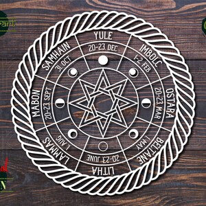 Wheel of the Year SVG, Celtic SVG Pagan Calendar Wicca Clipart Celtic ...
