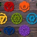 7 Chakras SVG Colored, Chakra Symbols SVG, Namaste Clipart, Yoga SVG ...