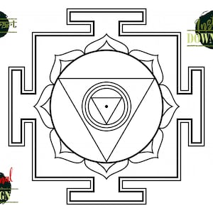 Chinnamasta Yantra SVG, Sacred Geometry SVG Chakra SVG Namaste Vector ...