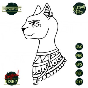 Bastet SVG Egyptian God SVG Cat Goddess Hieroglyphs Egypt Eye Vector ...