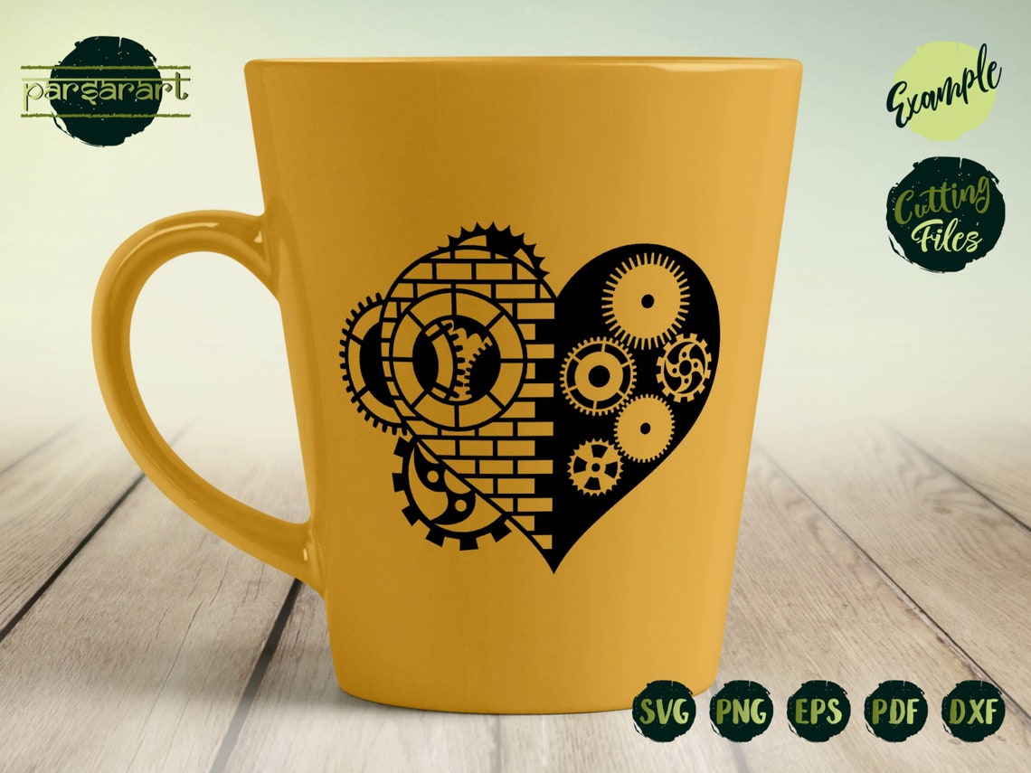 Steampunk Heart SVG Cogs SVG Steampunk Gears SVG Bricks Clockwork ...